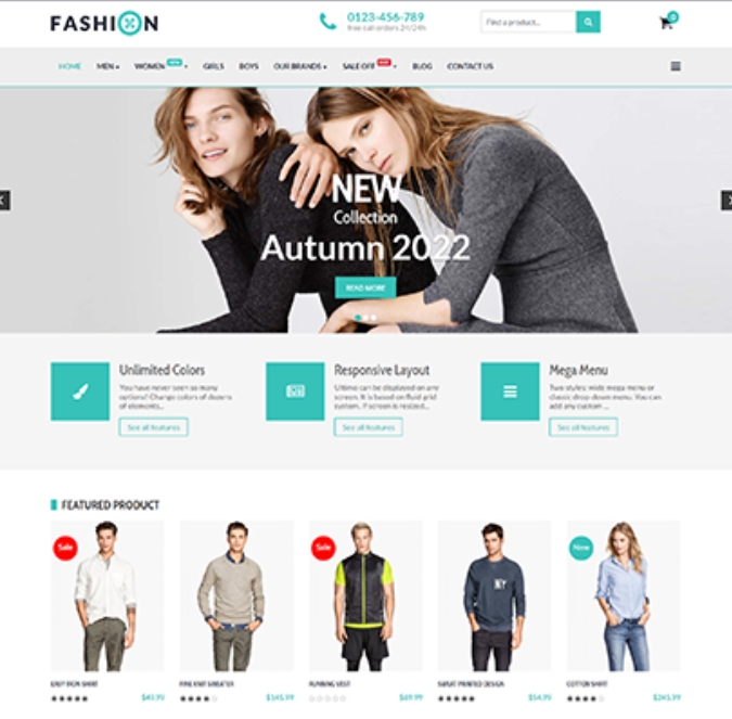 قالب فروشگاهی جوملا EShop Fashion Pro Template